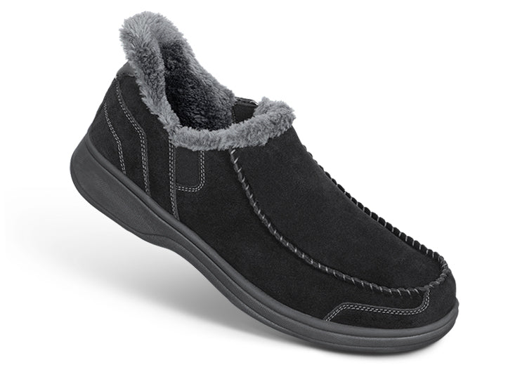 Men's Arch Support Slippers | Vito Hands-Free Black OrthoFeet