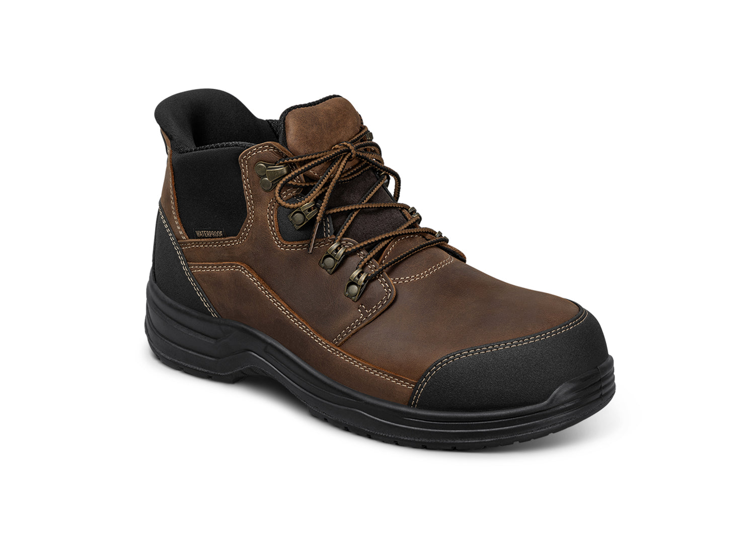 Men's Work Shoes Safety Composite Toe | Graphite Hands-Free Work Boots ...
