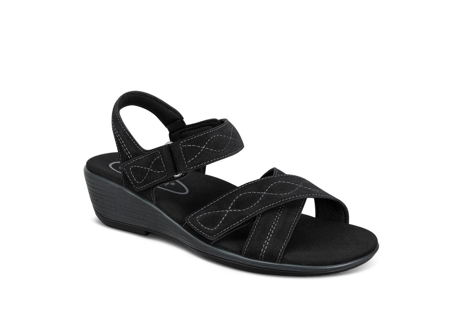 Women's Arch Support Slide Orthotic Sandals | Orthofeet Holly Black ...