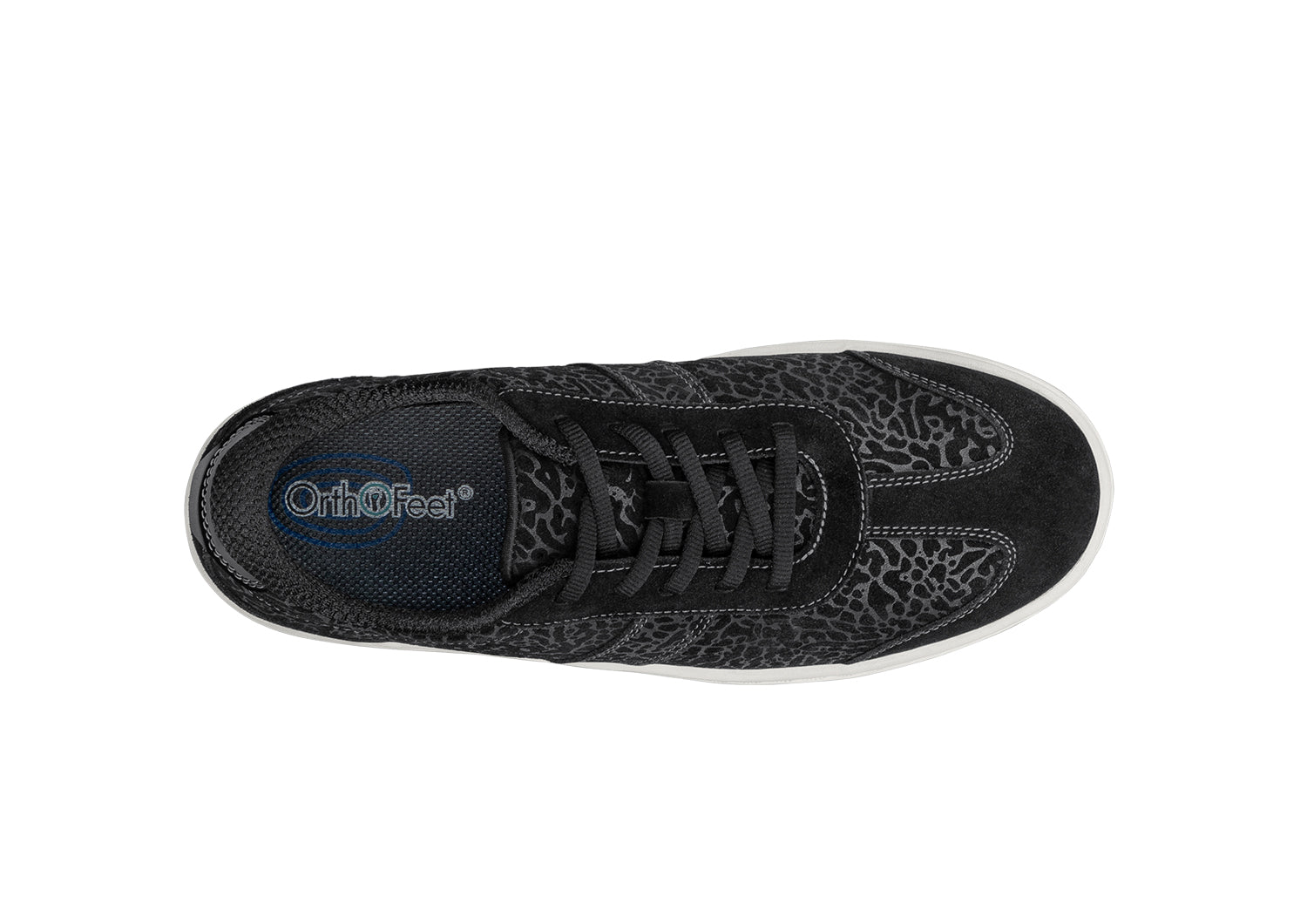 Women's Diabetic Athletic Shoes | OrthoFeet Stroll Black