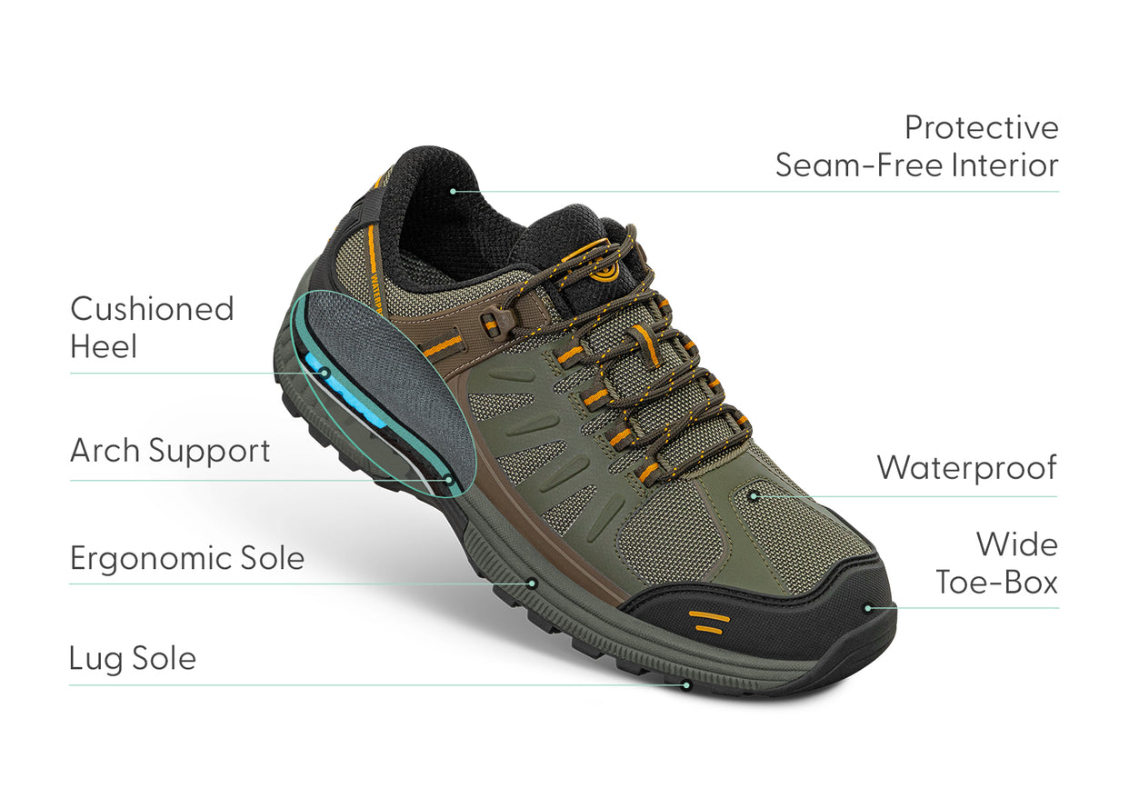 Women's Waterproof Walking Outdoor Shoes | Alma Olive – OrthoFeet