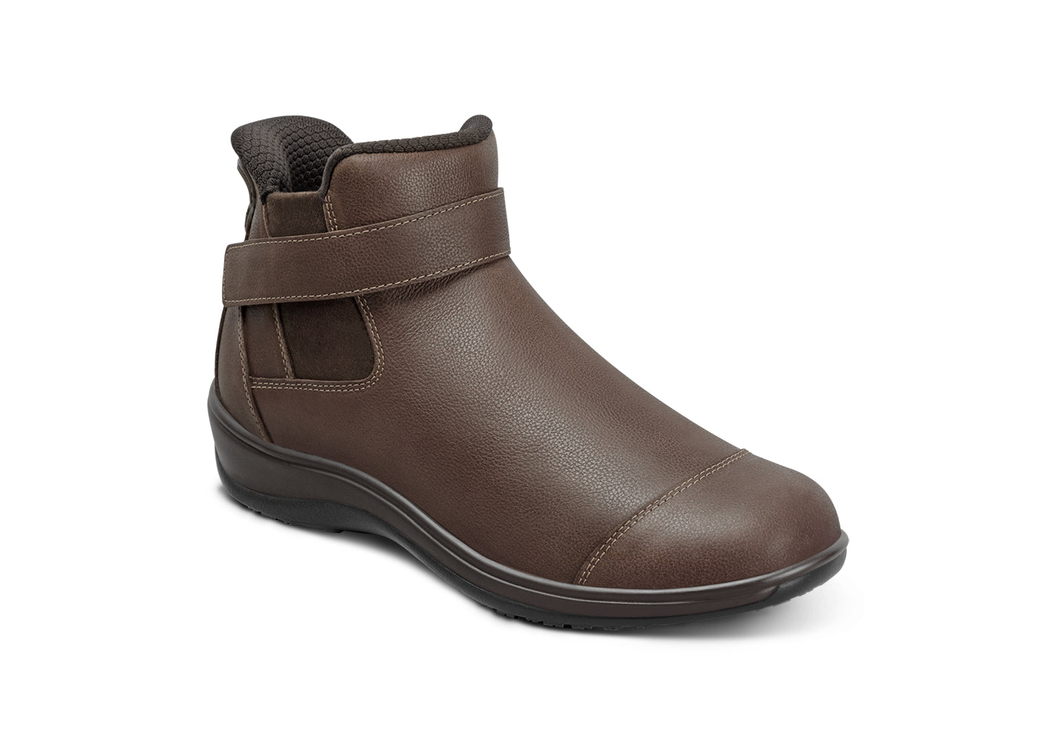 Women's Arch Support Boots | OrthoFeet Blaire Hands-Free - Chocolate ...