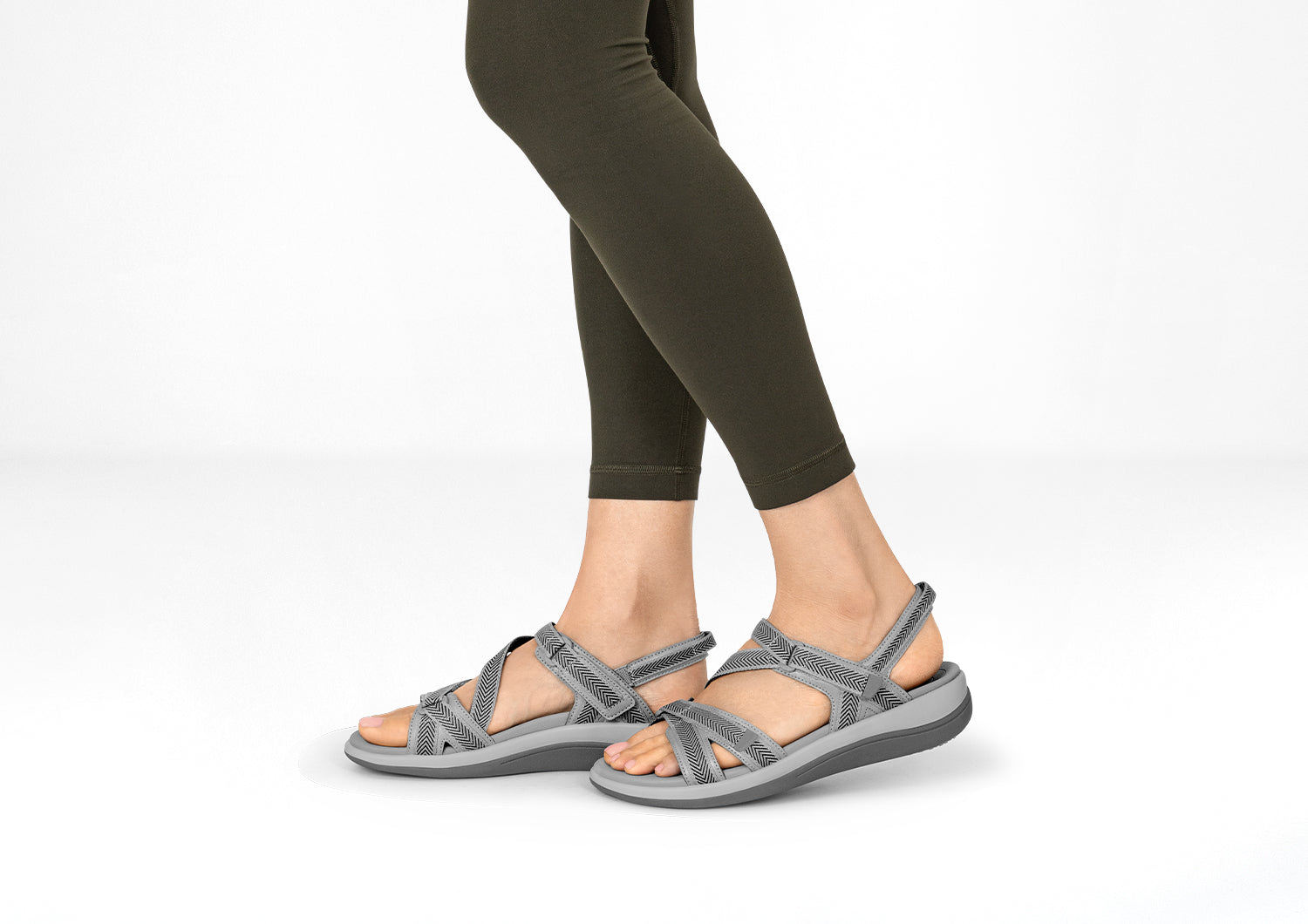 Women's Waterproof Orthotic Sandals | Orthofeet Lake Gray
