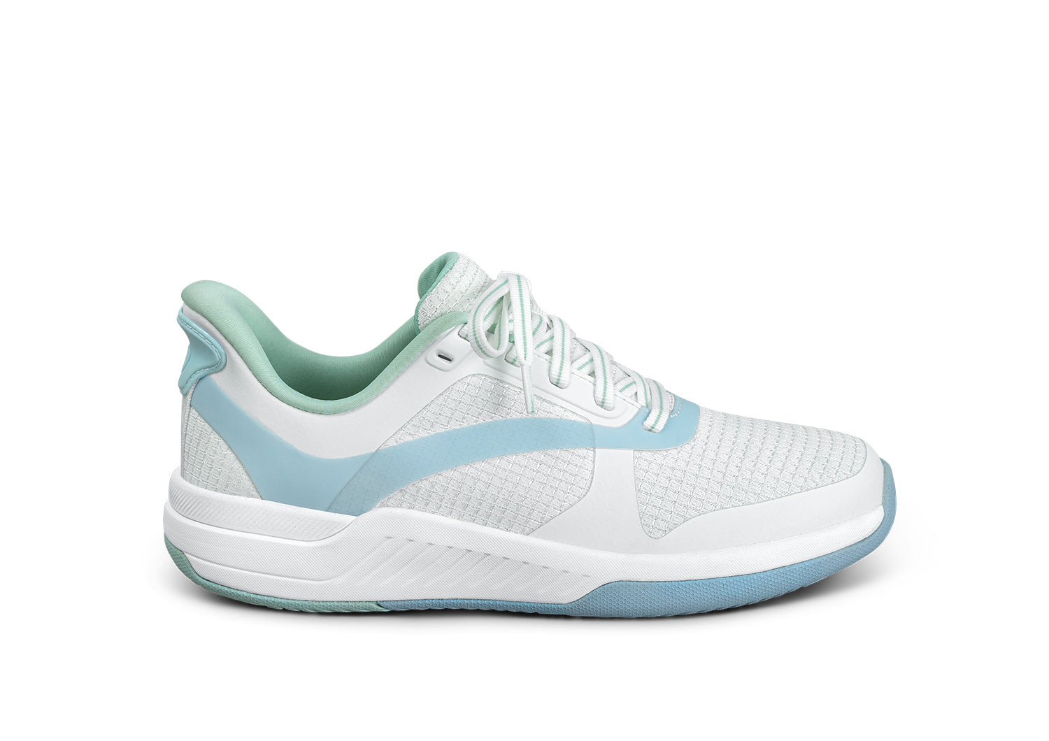 Women's Ace Pickleball Hands-Free Sneakers in White/Blue/Green – Orthofeet®