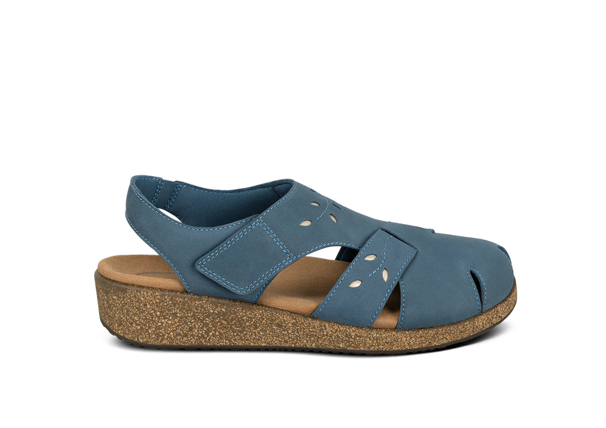 Women's Celeste Fisherman Sandals in Steel Blue – Orthofeet®