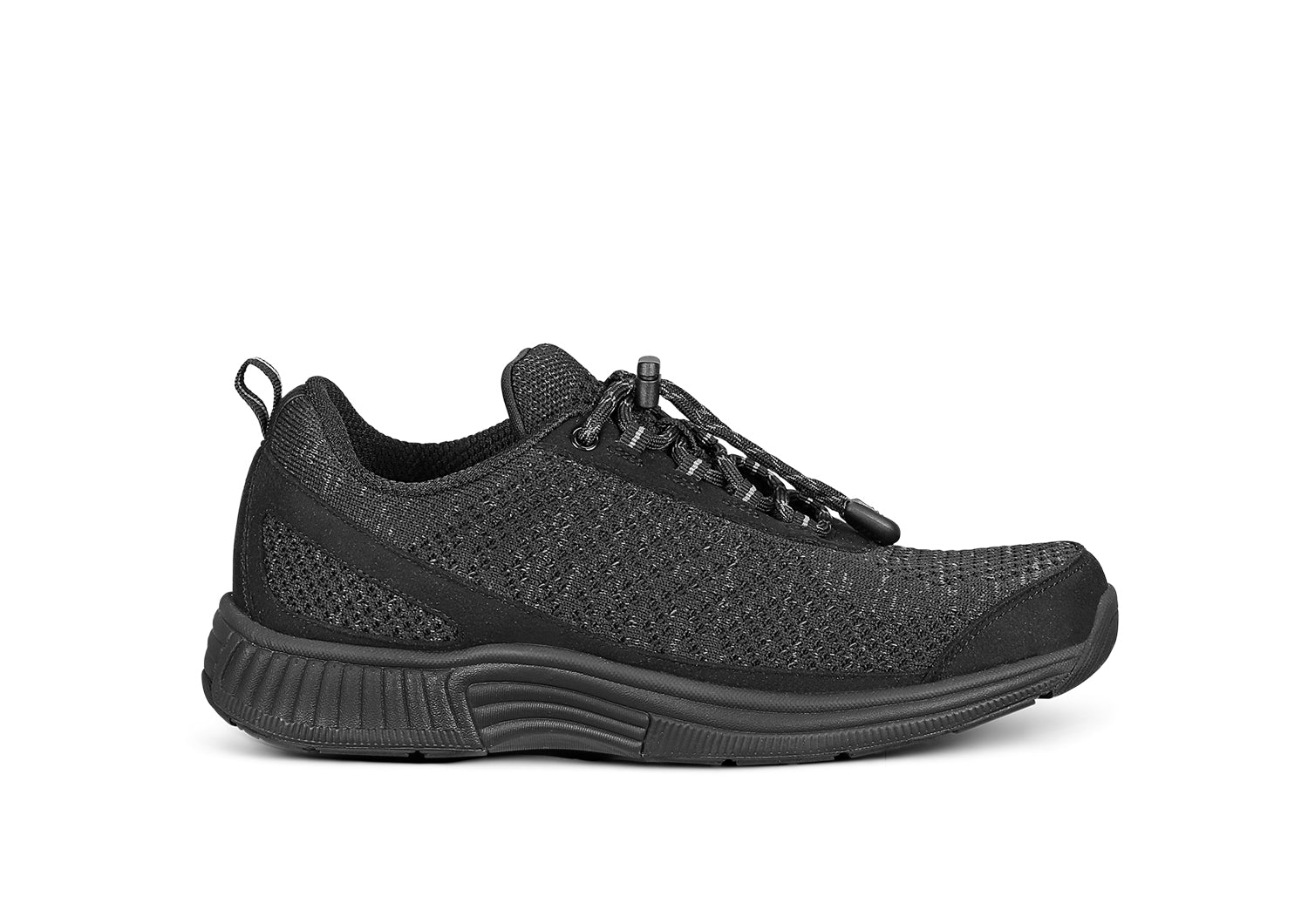 Women's Athletic Walking Shoes Orthotic Sneakers | Coral No-Tie Black ...