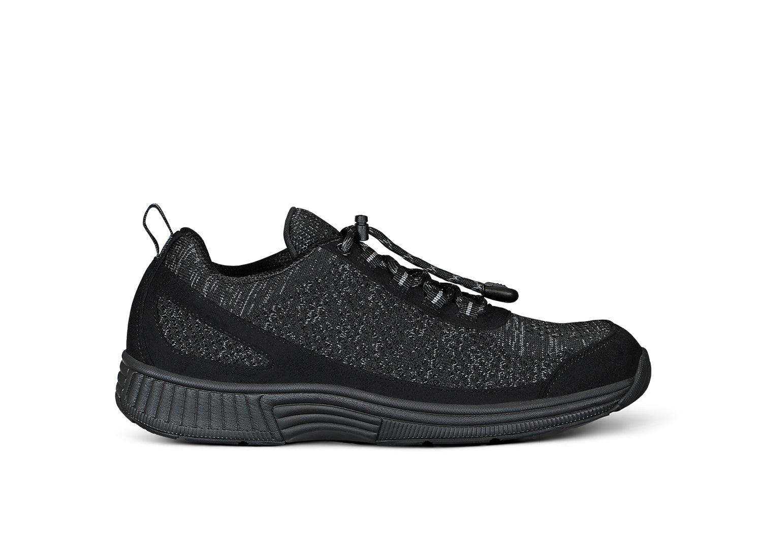 Men's Athletic Shoes Orthotic Diabetic Sneakers | Lava No-Tie Black ...
