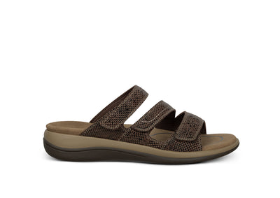 Women's Sahara Adjustable Sandals in Brown Snake – Orthofeet®