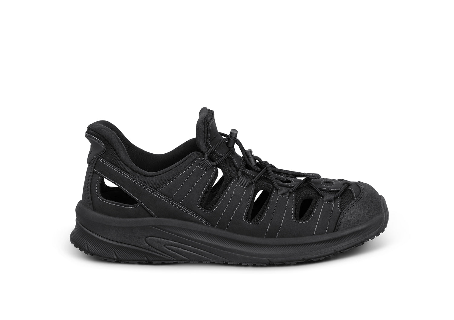 Men's Saturn Hands-Free Sandals in Black – Orthofeet®