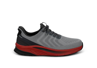 Men's Tilos Hands-Free Athletic Sneakers in Gray/Red – Orthofeet®