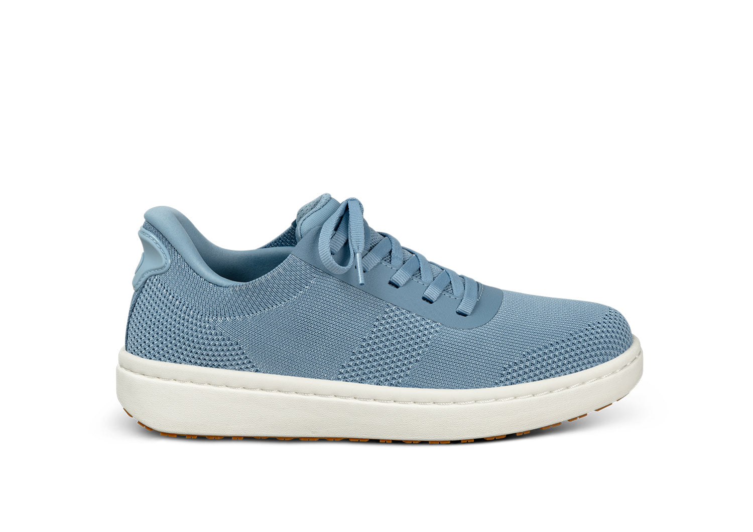 Women's Diabetic Athletic Hands-Free Shoes | Orthofeet Wander Blue Knit ...