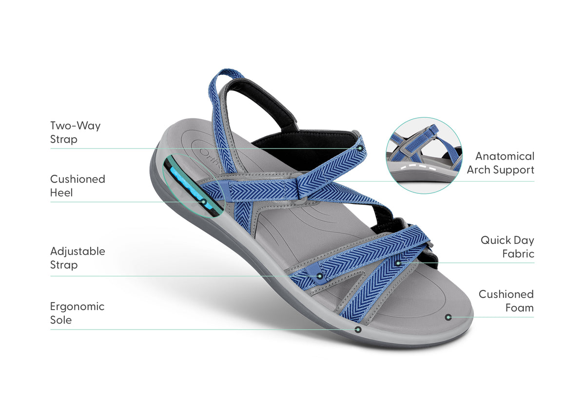 Women's Water-friendly Orthotic Sandals | Orthofeet Lake Red – OrthoFeet